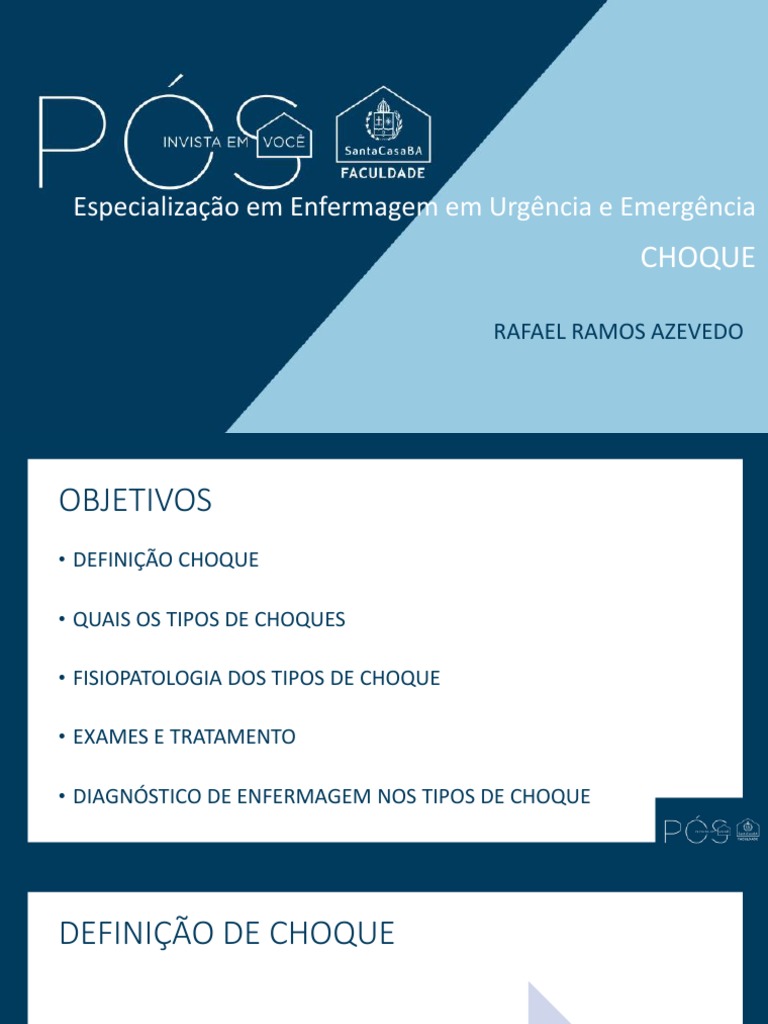 Aula Choque | PDF | Sepse | Choque (circulatório)