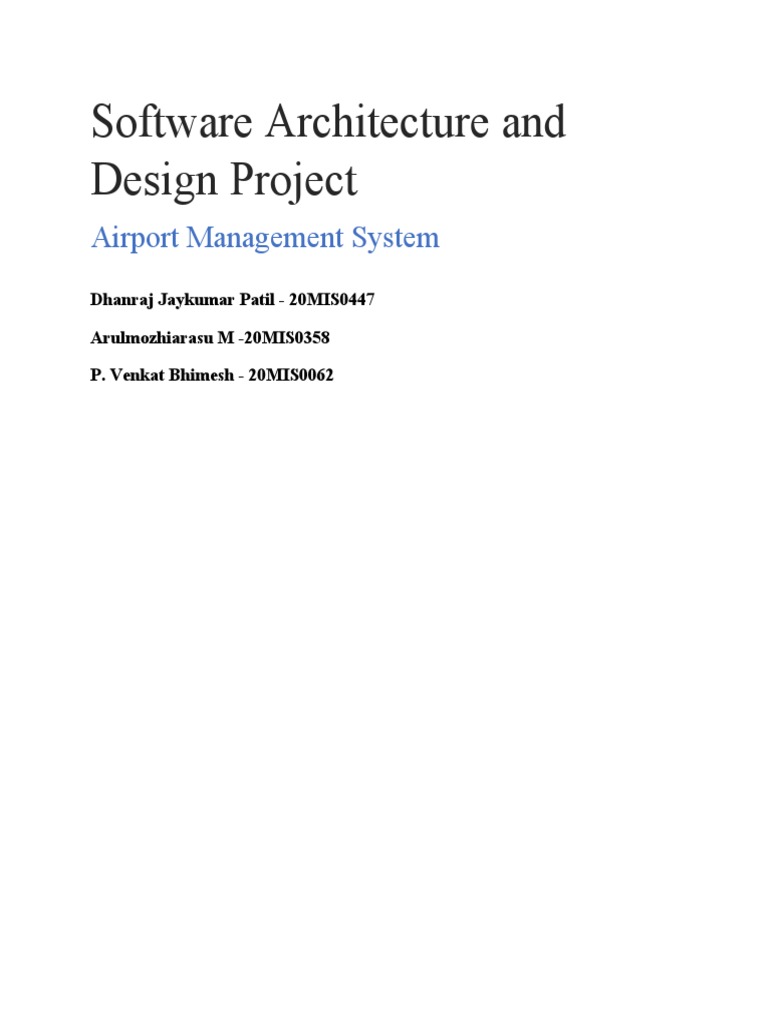 Airport Management System Overview | PDF | Airport | Conceptual Model