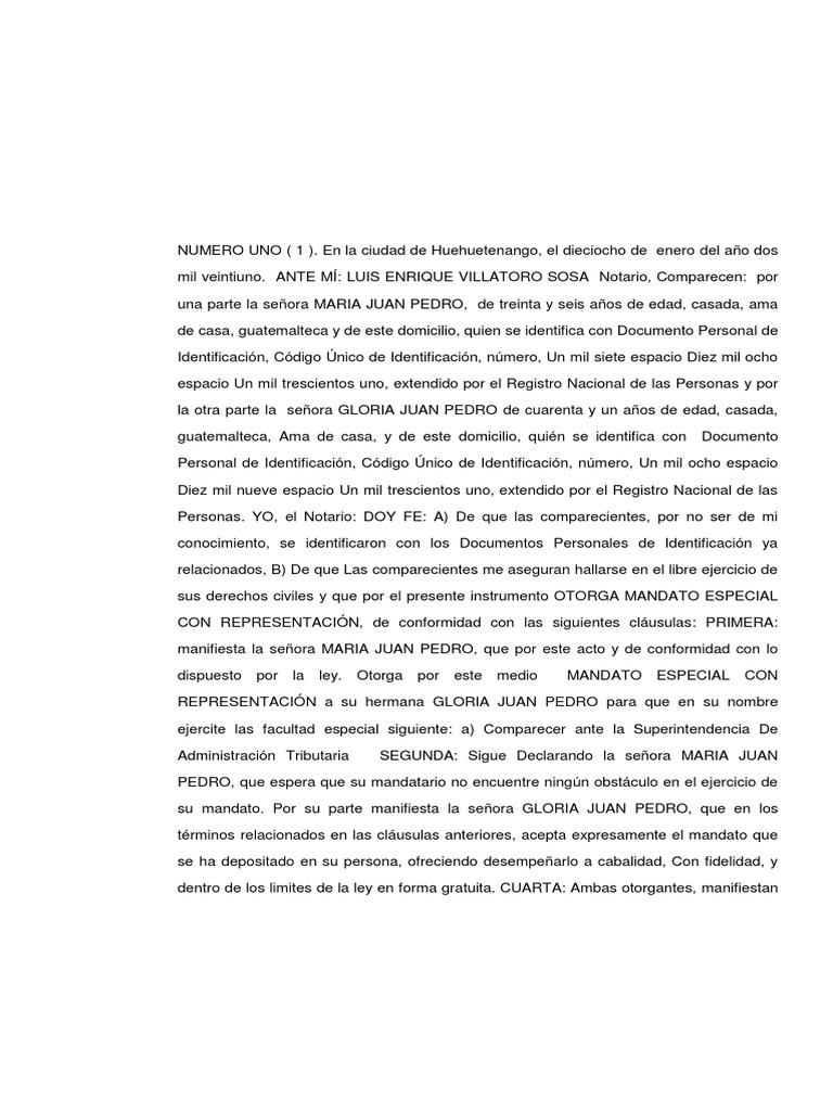 Mandato General Con Representacion | PDF | Justicia | Crimen y violencia