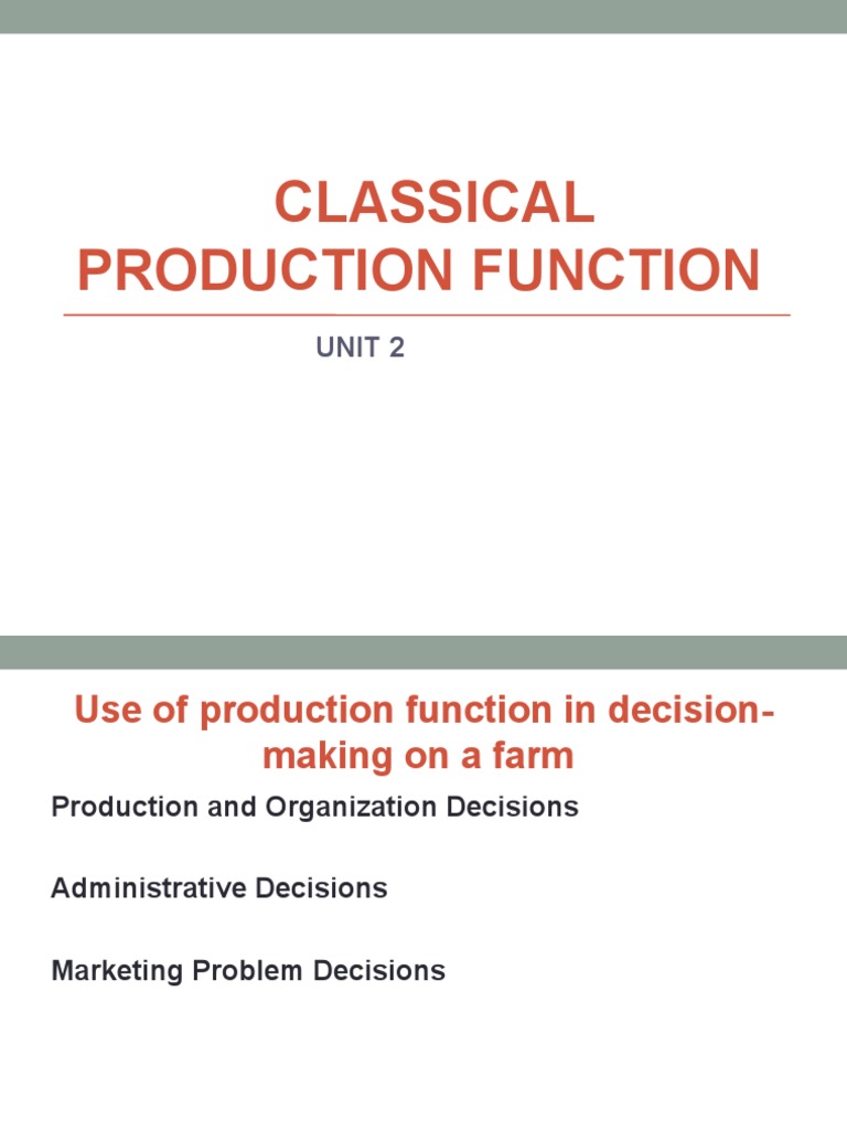 Classical: Production Function | PDF | Production Function | Economics