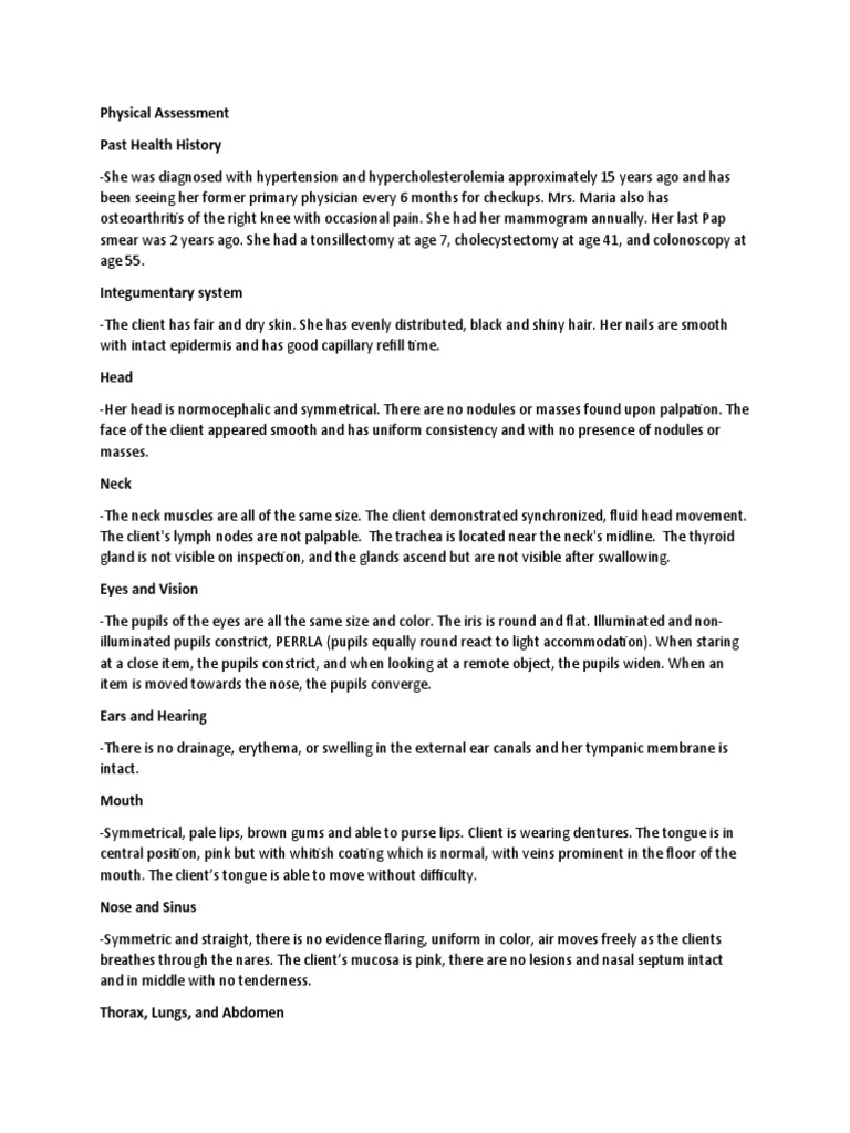 Cephalocaudal Assessment - JSGS | PDF | Human Nose | Thorax