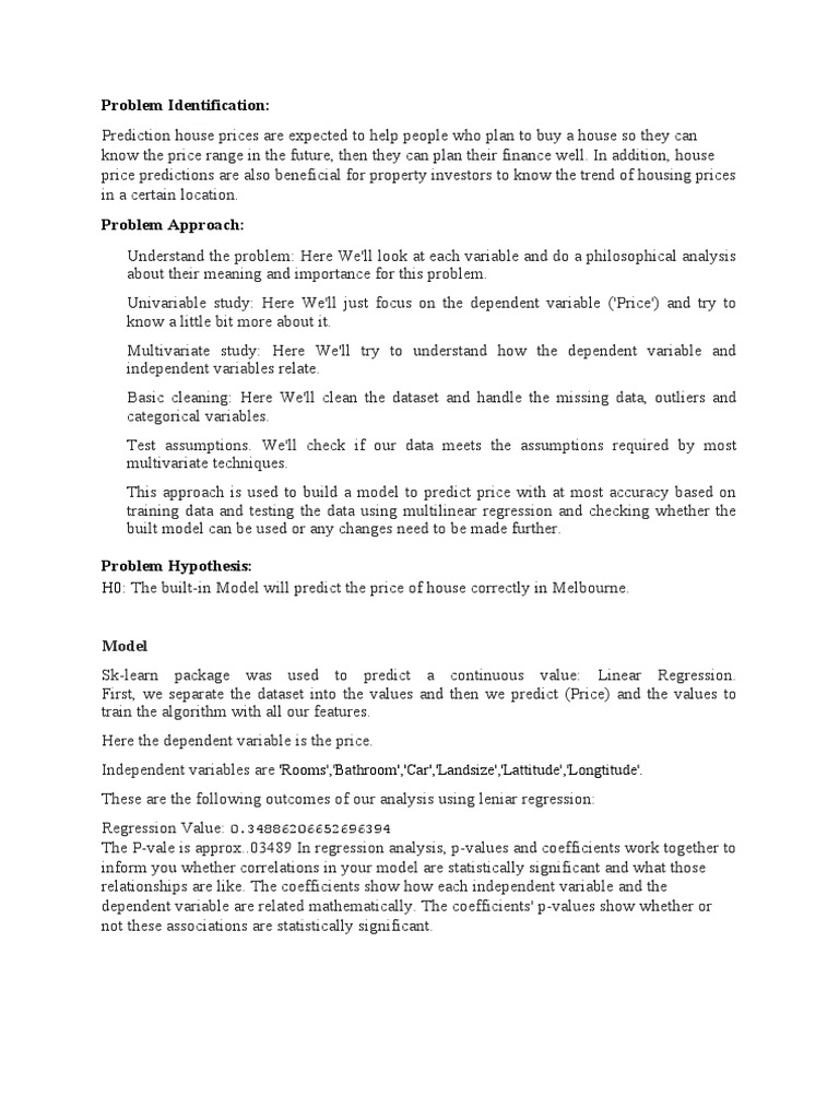 MLP Project My Part VP | PDF | Scatter Plot | Regression Analysis