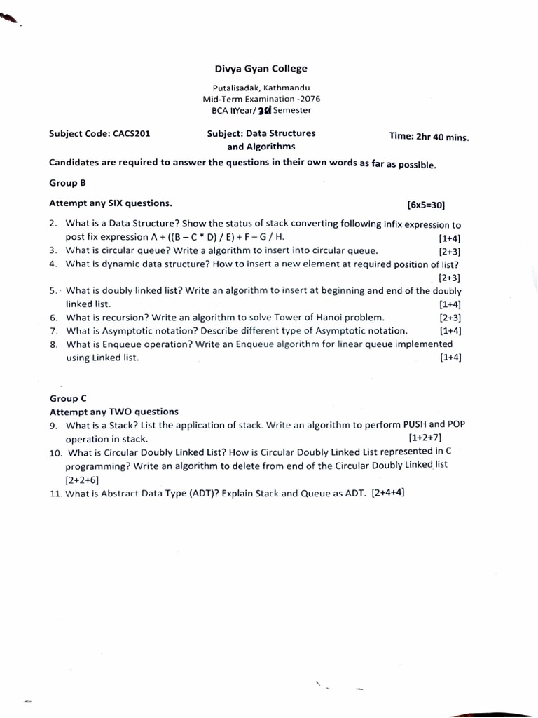 BCA Mid-Term Exam Papers | PDF | Linear Regression | Regression Analysis
