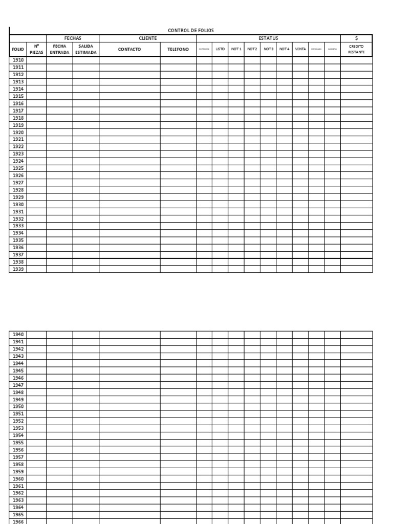 Formato Tabla Pedidos | PDF