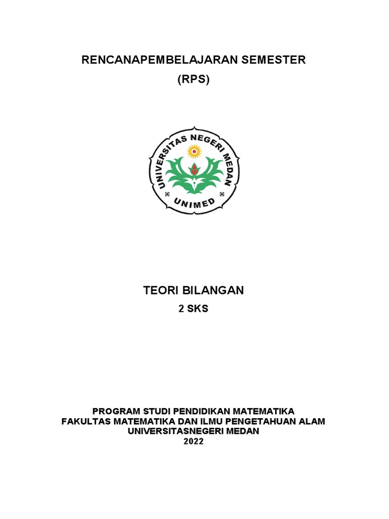 RPS Teori Bilangan - Form RPS 2021 (Daring) | PDF