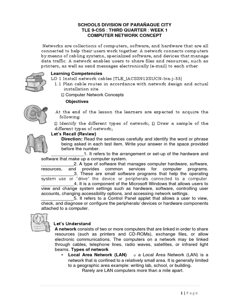 TLE Grade9CSS Module1 Quarter3 Week1 | PDF | Computer Network | Local ...