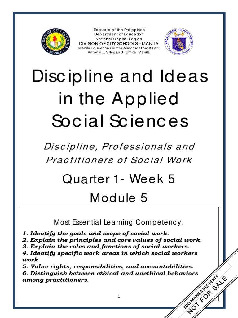Discipline and Ideas in The Applied Social Sciences: Quarter 1-Week 5 ...
