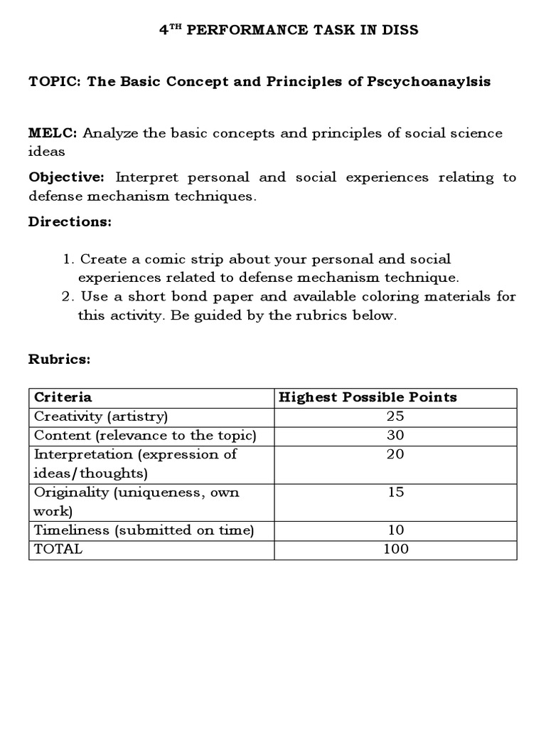 Performance Tasks in Diss Modular Final | PDF