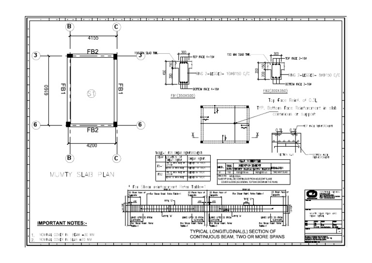 6.mumty Slab Plan and Beam Detail | PDF