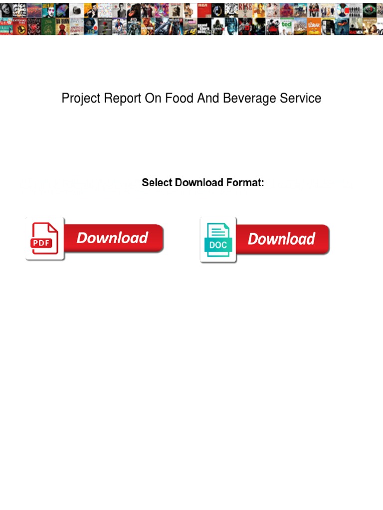 Project Report On Food and Beverage Service | PDF | Foods | Foodservice
