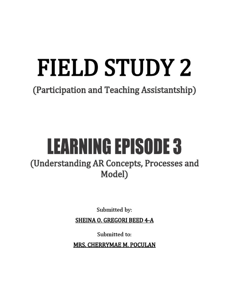 FS2 EP3 (Gregori, BEED 4-A) | PDF | Teachers | Learning