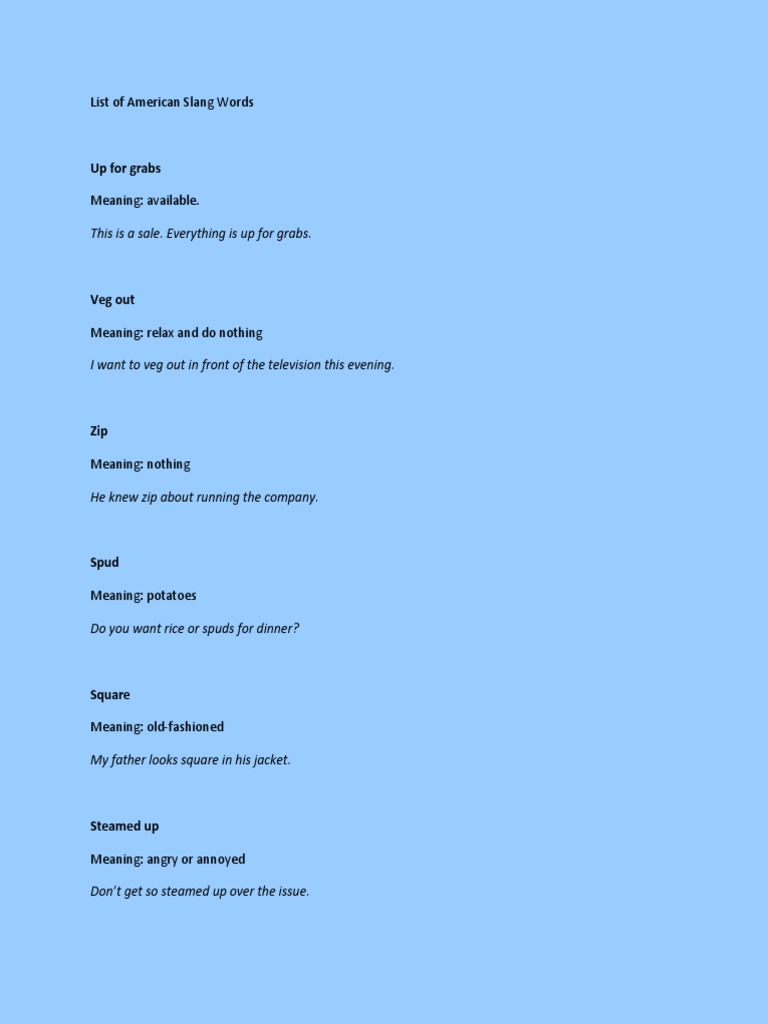 List of Americans Slang-WPS Office | PDF