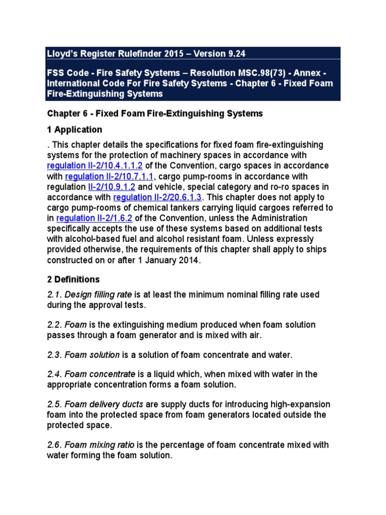 Fixed Foam Fire-Extinguishing Systems | PDF