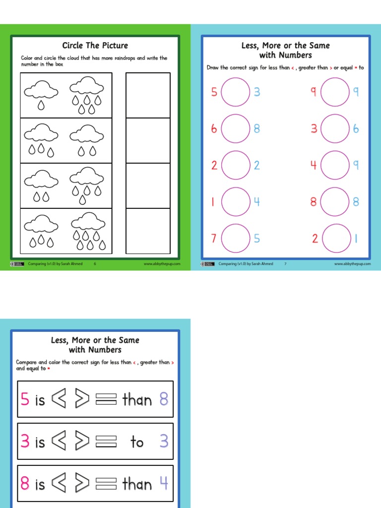 Preschool Math Comparison Activities | PDF