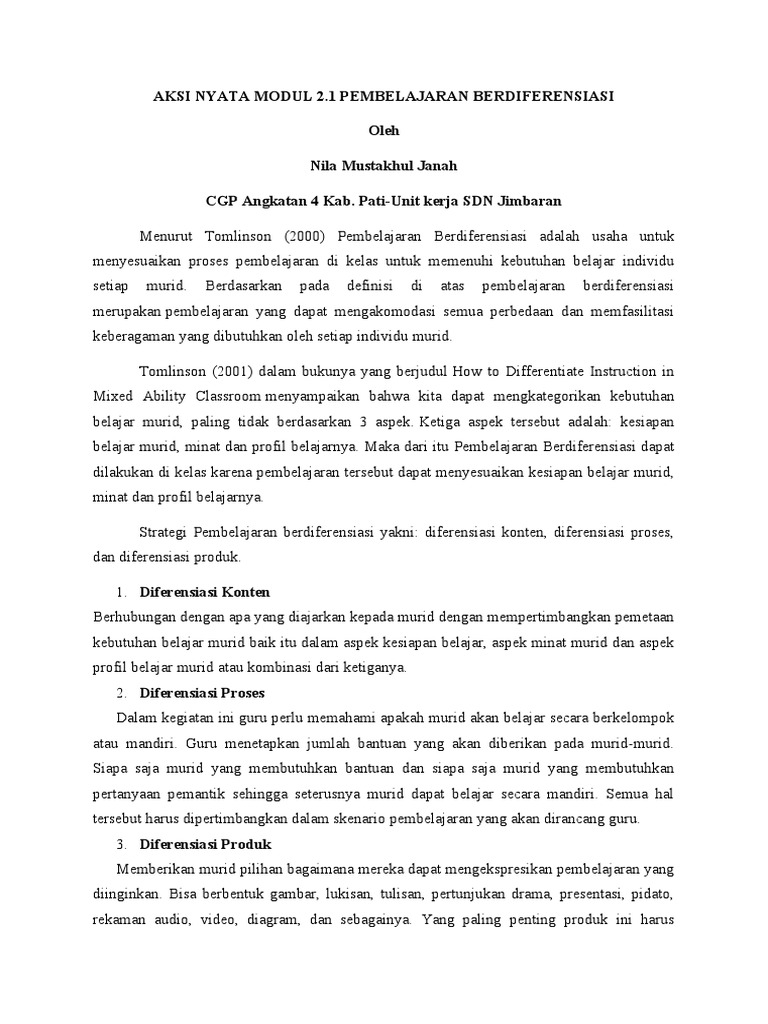 Aksi Nyata Modul 2 | PDF