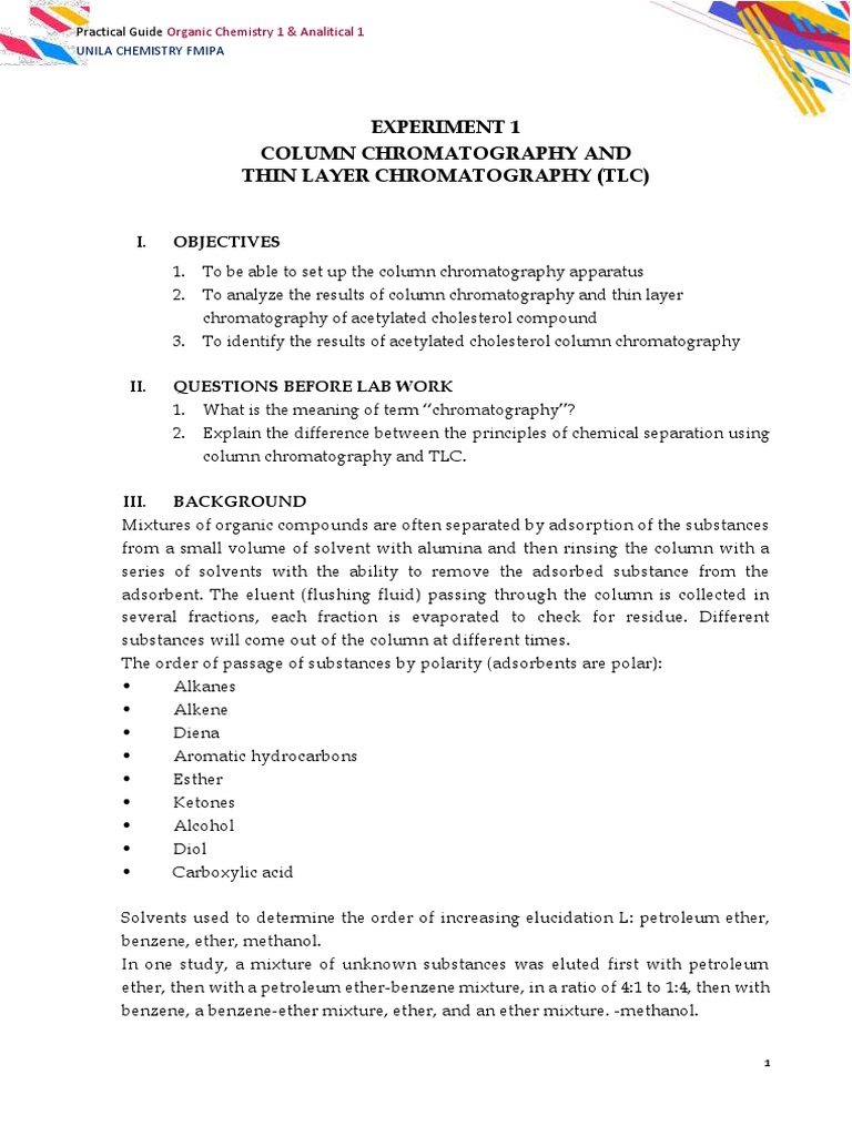 1-Kromatografi Kolom Dan Lapis Tipis | PDF | Thin Layer Chromatography ...
