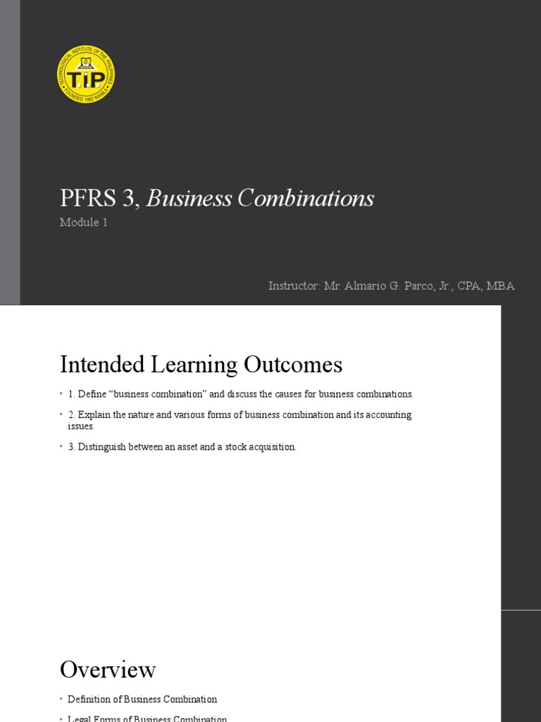 PFRS 3, Business Combinations | Download Free PDF | Goodwill ...