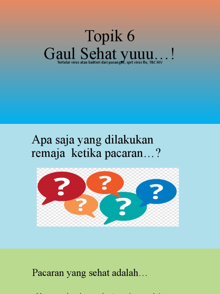 Topik 6 Gaul Sehat Yuuu... ! | PDF | Ilmu Sosial | Kesehatan Holistik