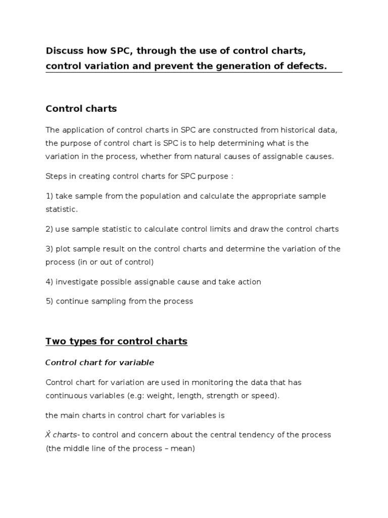 SPC Charts | PDF | Statistics | Business