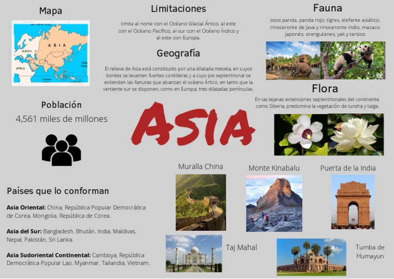 Geografía y Fauna de Asia | PDF | Asia | Ciencias de la Tierra