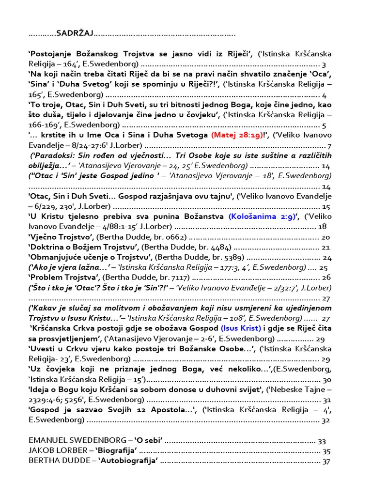 Sveto Trojstvo - Knjižica Br. 04 Čista Istina - Lorens Novosel | PDF