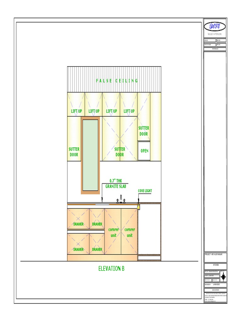 False Ceiling: Elevation B | PDF