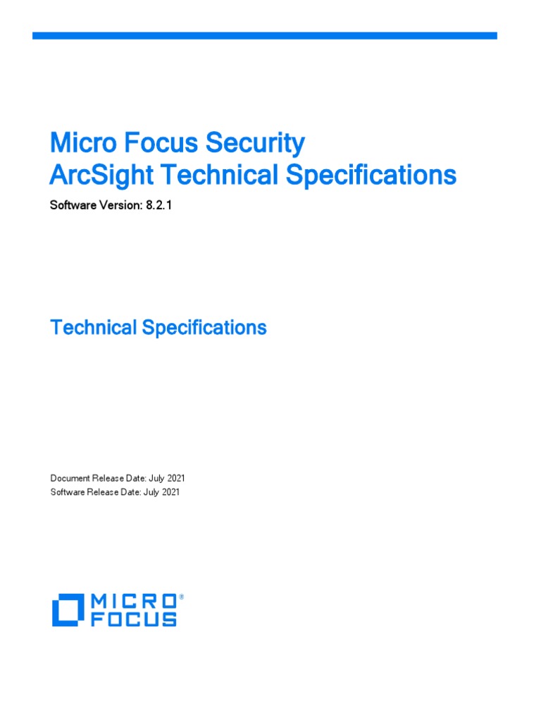 Micro Focus Security Arcsight Technical Specifications | PDF | 64 Bit ...