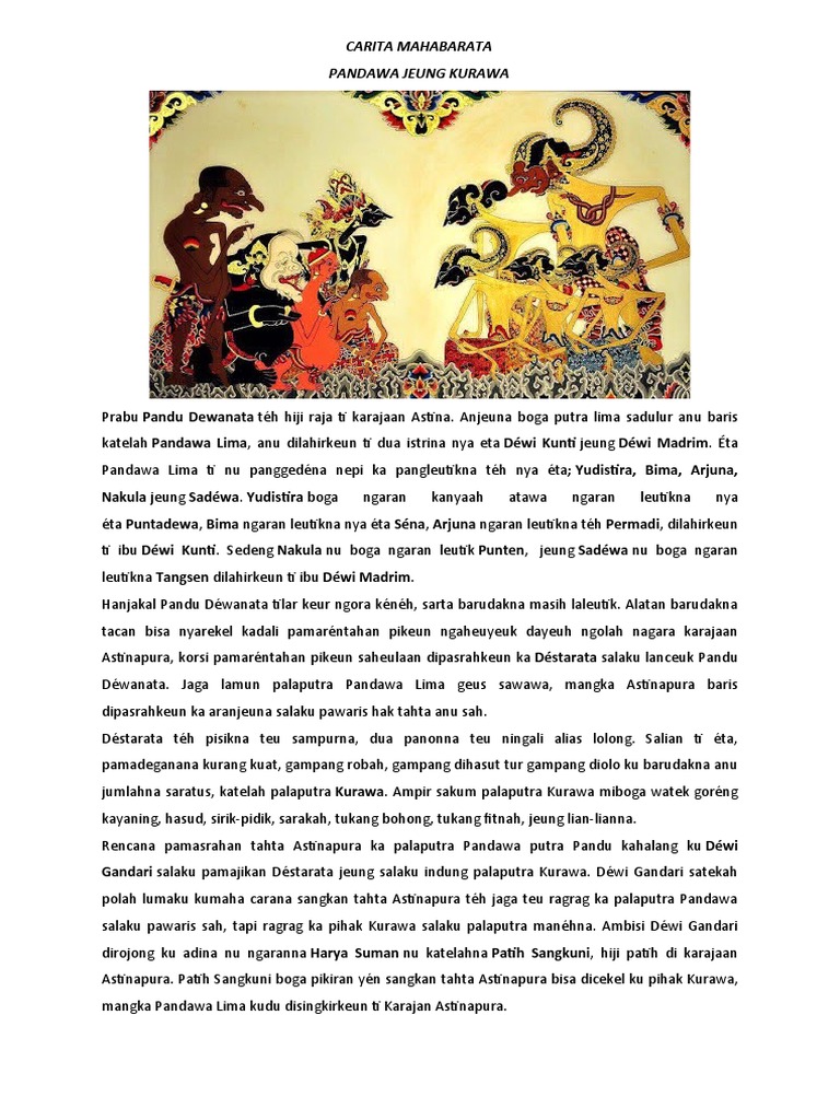 Carita Mahabarata | PDF