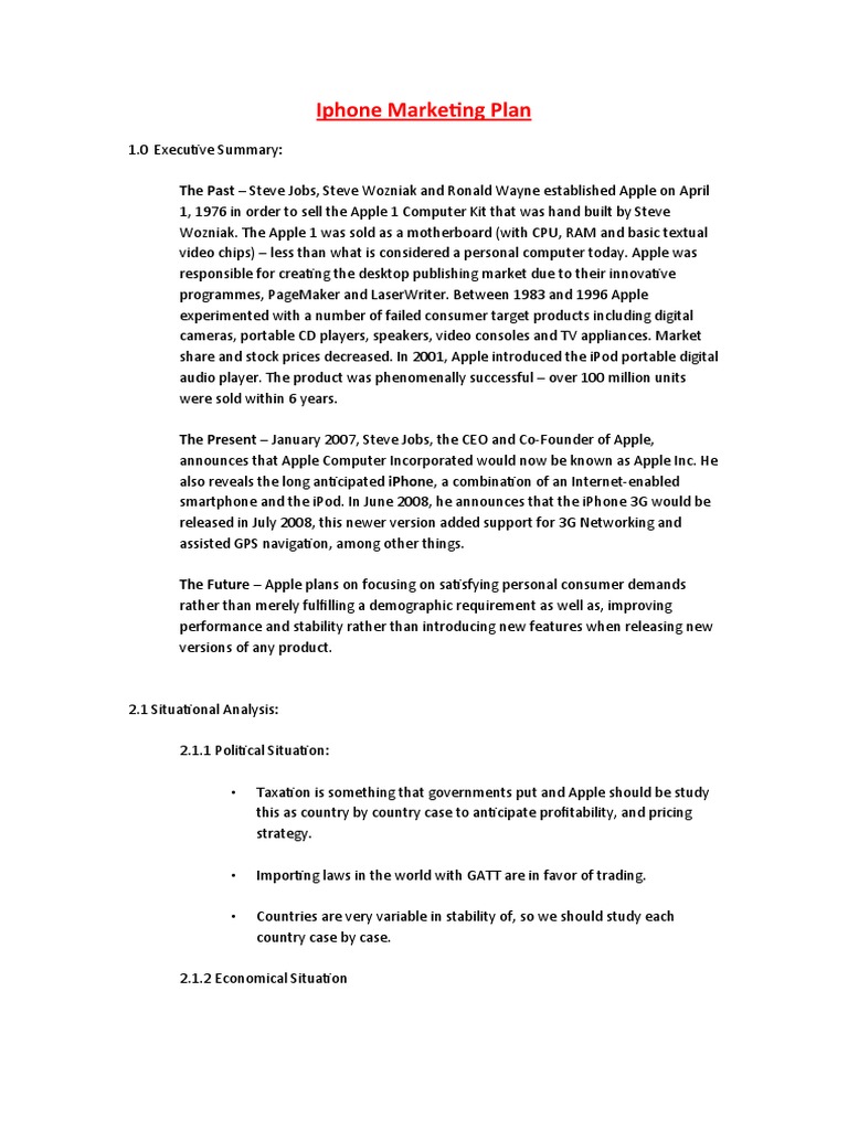 iPhone Marketing Strategy Overview | PDF | Apple Inc. | I Phone