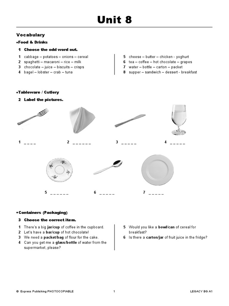 08 Legacy A1 BG Unit 8 | PDF | Pancake | Foods
