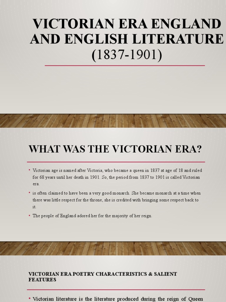 Victorian Era England & Literature | PDF | Victorian Literature ...