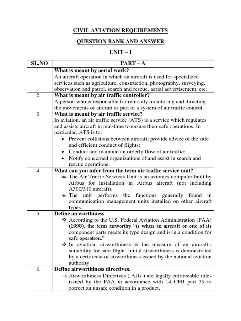 Civil Aviation Requirements Overview | PDF | Airlines | Federal ...