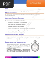 The Simple Pendulum Experiment and Conclusion Lab | PDF | Pendulum | Mass