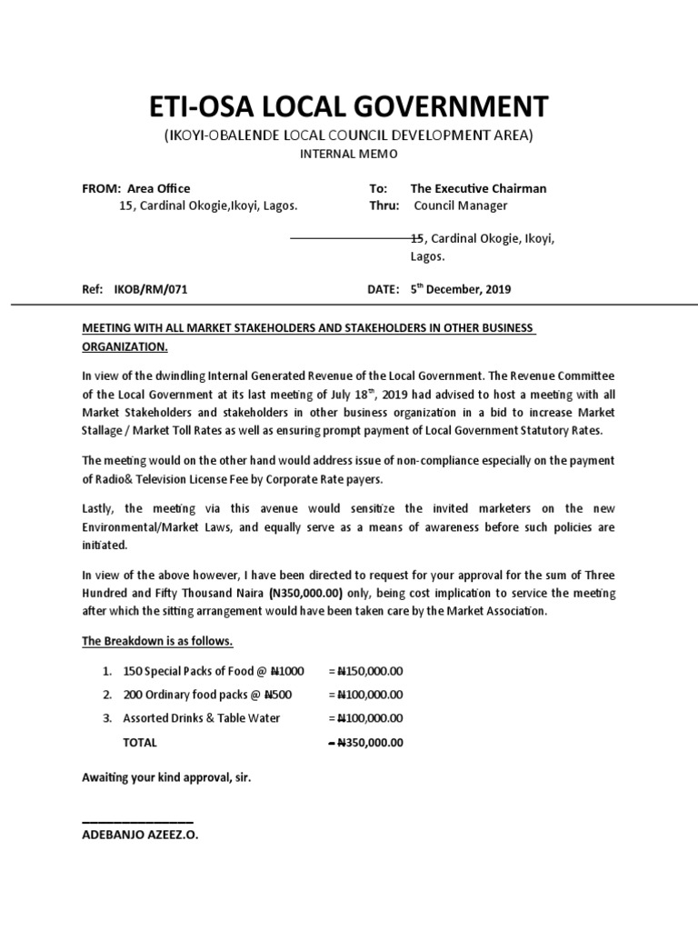 Eti-Osa Local Government: (Ikoyi-Obalende Local Council Development ...