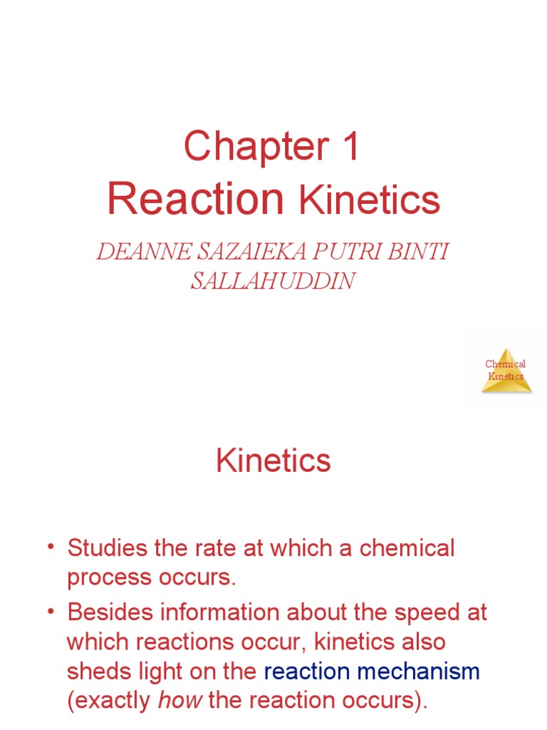 Reaction Kinetics | PDF | Reaction Rate | Chemical Kinetics