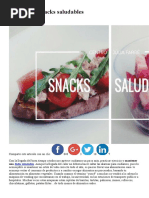 Snacks Saludables | PDF | Alimentos | Nutrición