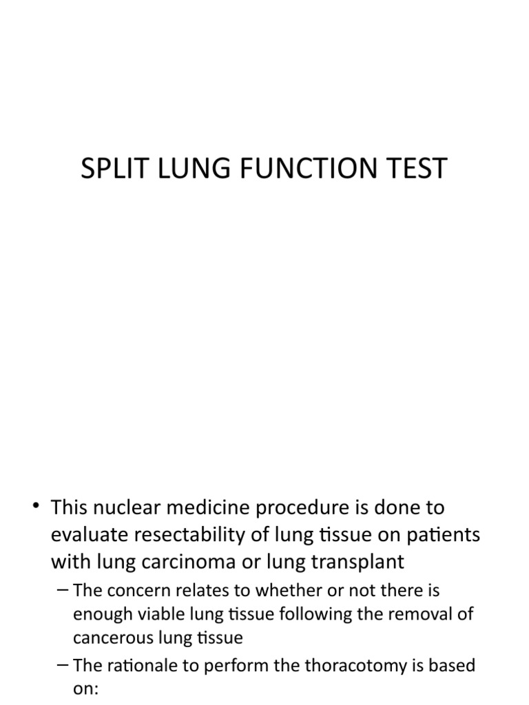 Split Lung Function Test | PDF | Lung | Chronic Obstructive Pulmonary ...