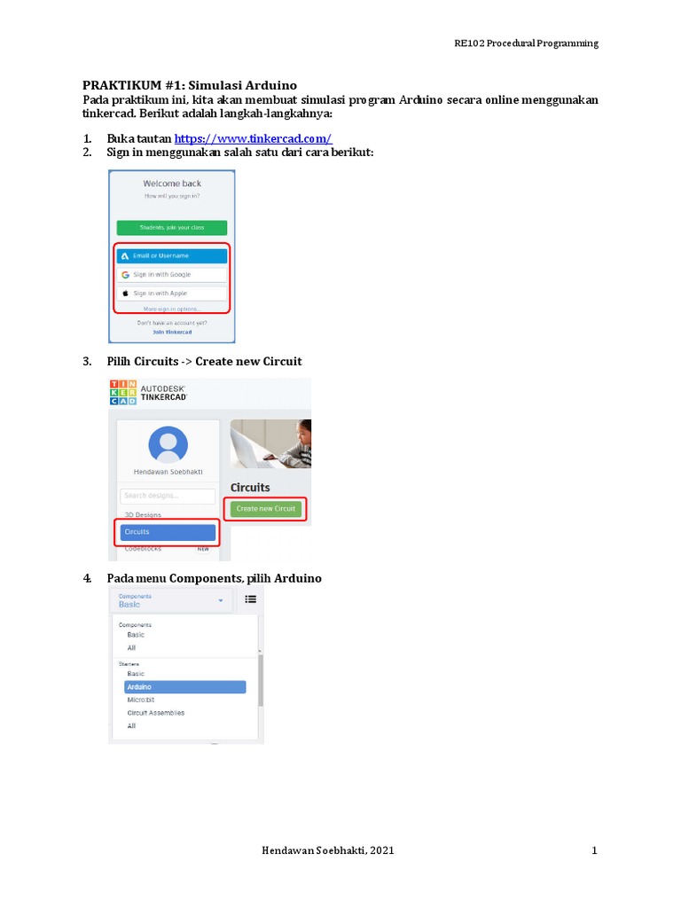 Praktikum 1. Simulasi Arduino | PDF