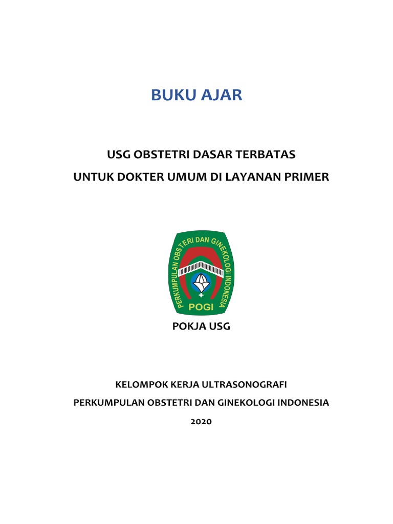 Buku Ajar Usg Obstetri Dasar Terbatas - Pokja Usg Pogi | PDF