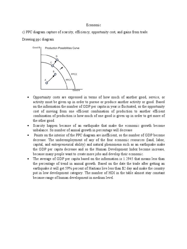 Economic Homework PPC Diagram | PDF | Gini Coefficient | Gross Domestic Product
