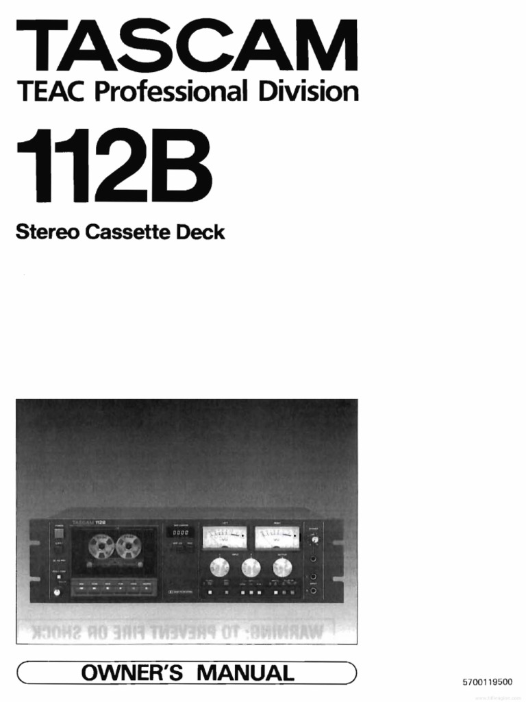 Hfe Tascam 112b en | PDF