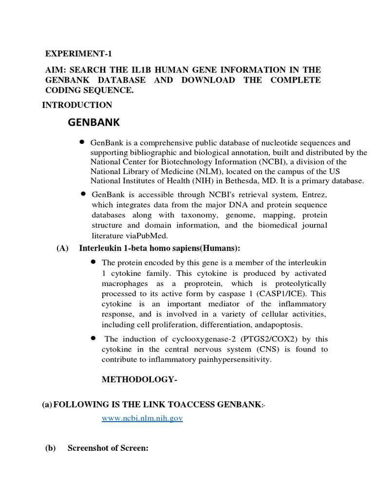 Final Bionformatics Practical - 17034103 | Download Free PDF | Sequence ...
