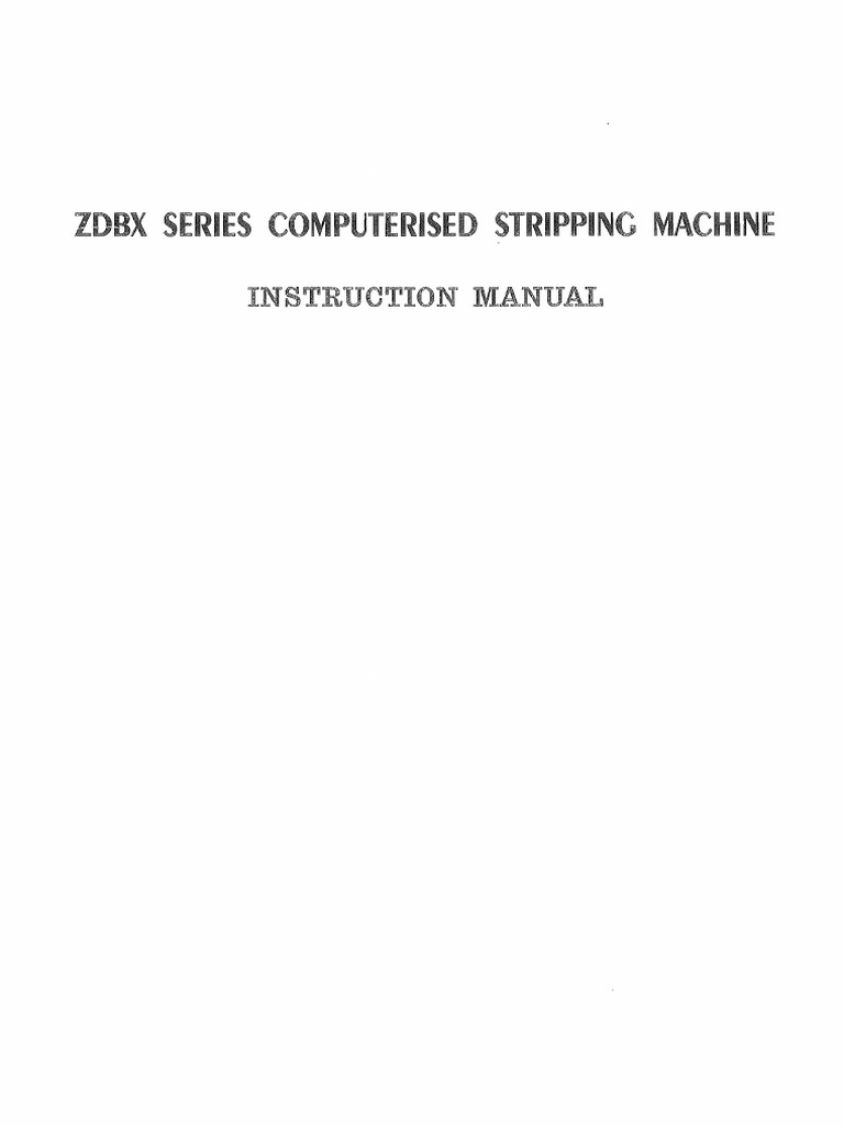ZDBX-4 - Instruction Manual | PDF