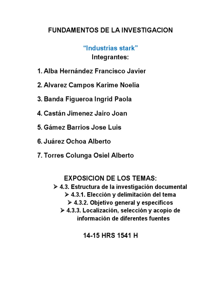 4.3 Estructura de La Inv. Documental | PDF | Teoría | Hipótesis 4.3 Estructura de La Inv. Documental | PDF | Teoría | Hipótesis