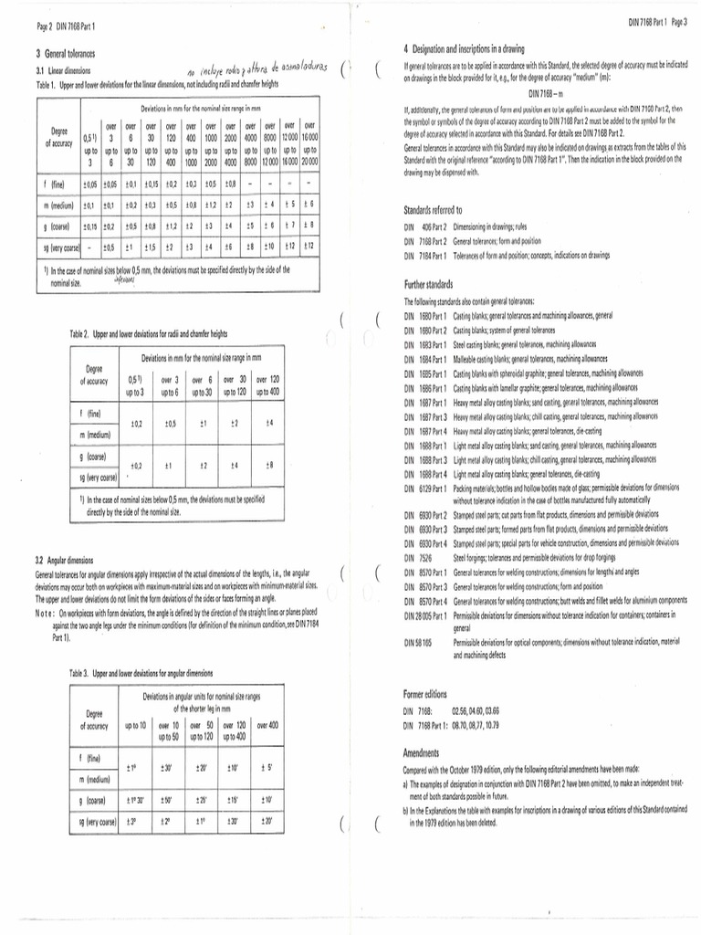Din 7168 Part 1 | PDF