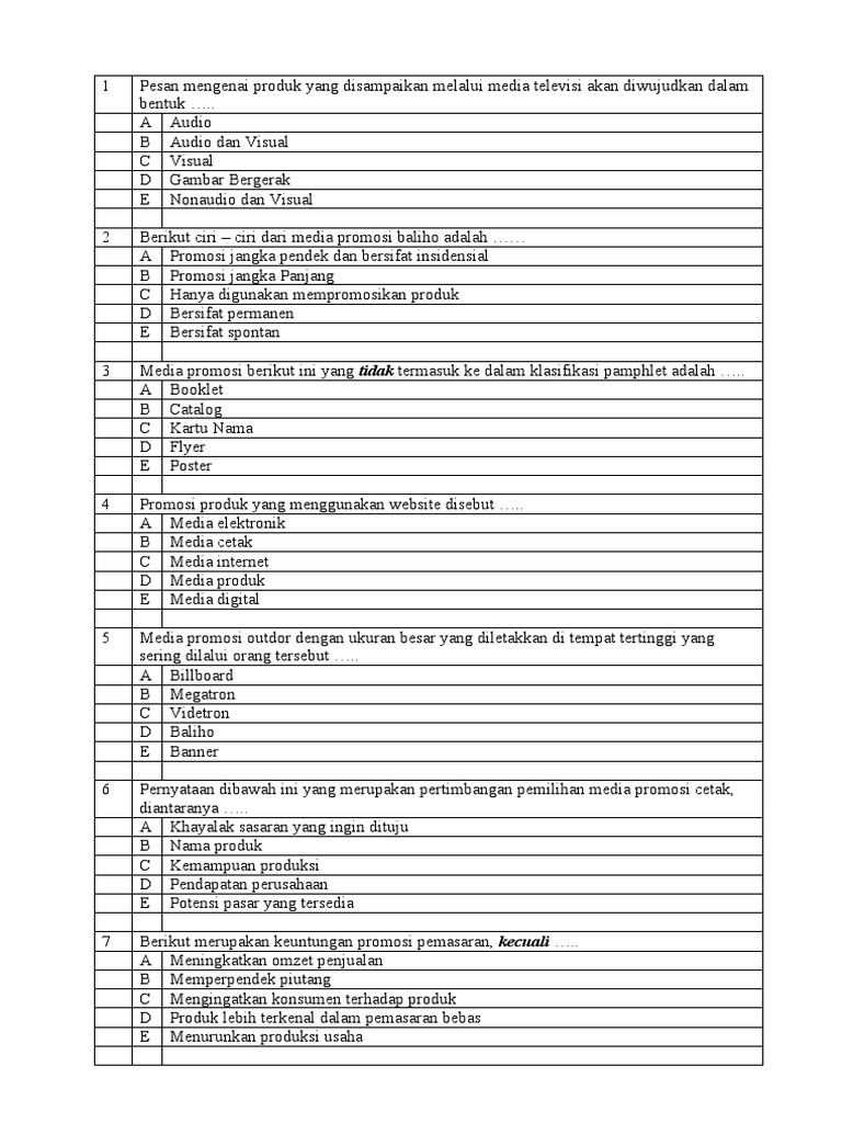 Ketikan Soal SMKN 1 Kalianda 2 | PDF