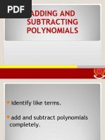 Adding and Subtracting Monomials | PDF | Arithmetic | Abstract Algebra