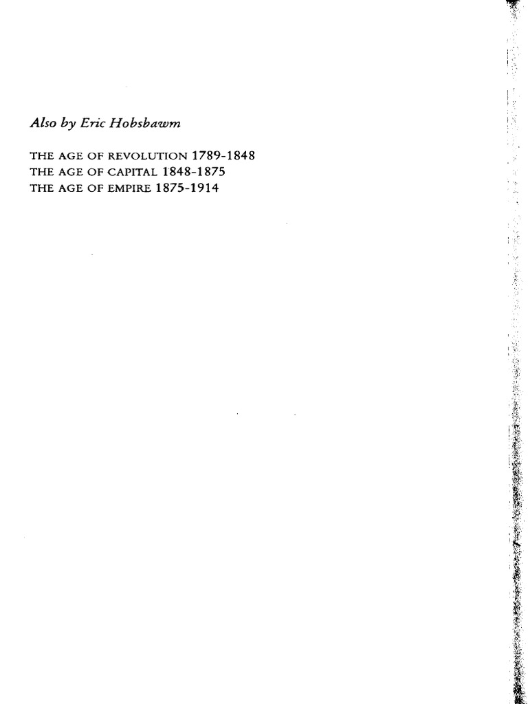 Eric Hobsbawm - Age of Extremes - 1914-1991 1 | PDF