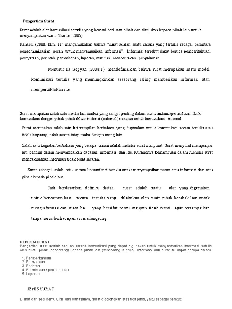 Pengertian Surat Acak | PDF | Karier & Perkembangan | Ilmu Sosial