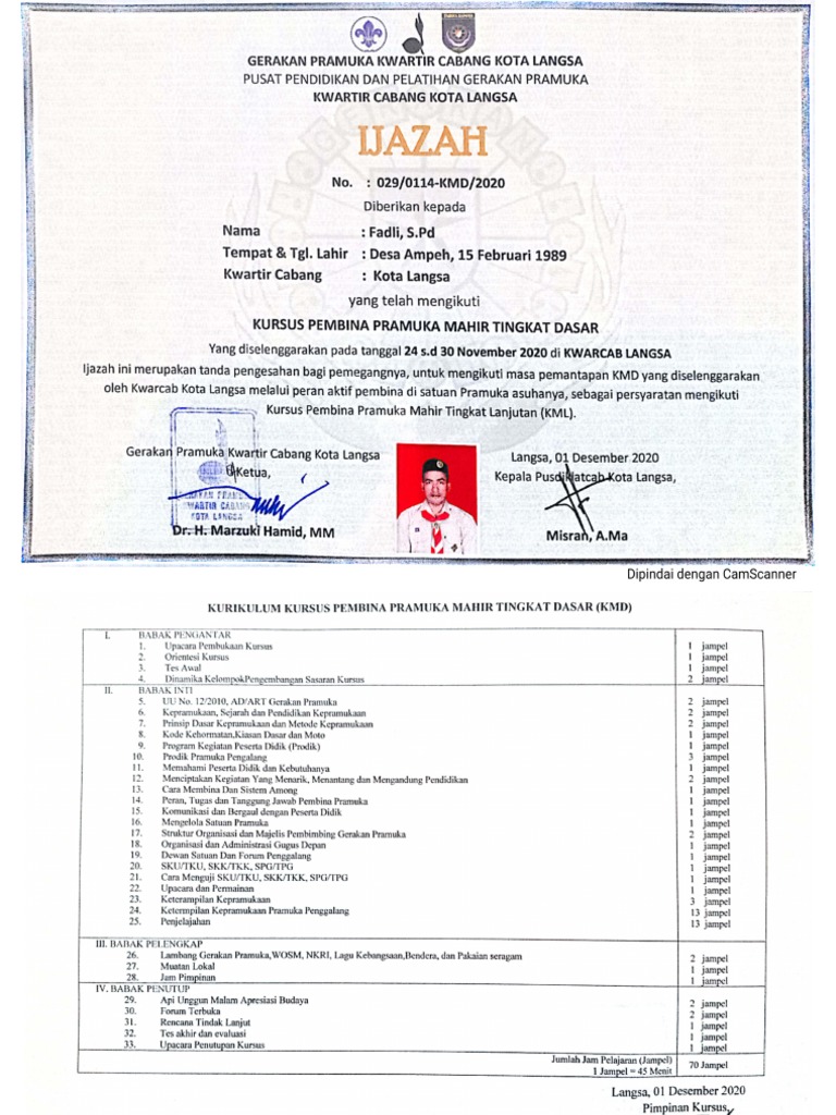 Ijazah KMD 2020 | PDF